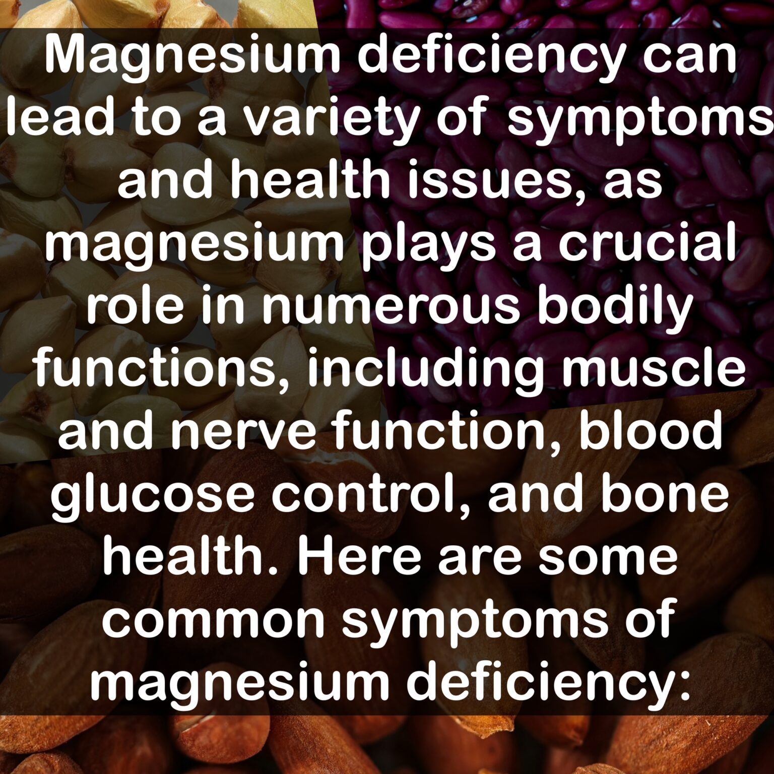 Magnesium Deficiency Symptoms🫘 | MyHealthfulDiet.Com